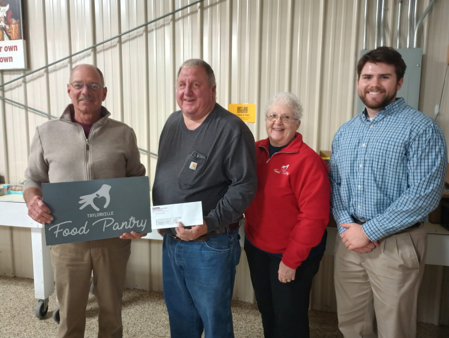 Taylorville Food Pantry Larry Barry Linda Baldock | Peoples Bank & Trust